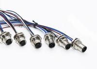 China M12 Series Circular Wire Connector Socket 12 pin Rear Screw Panel Mounting for sale