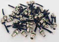 China 4 Pin Circular Wire Connector Rear Screw Mounting M8 Panel Mount Connector for sale