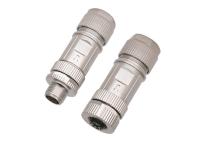 China Circular M12 X Code Connector Ethernet 8 Pin Male Female Plug Connector Screw assembly for sale