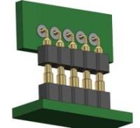 China 6 Pin Pogo Pin Connector With Spring Contact Easy Maintenance And Replacement for sale