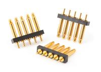 China 2.54mm 5pins Pogo Pin Connector Dip Type For Spring Pin Connector for sale