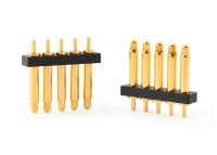 China 2.54mm 5pins Pogo Pin Connector Dip Type For Spring Pin Connector for sale