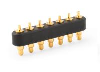 China Electronics 7pin Spring Loaded Connector With 2.54mm Pitch Pogo Pin Connector for sale
