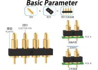 China Electronics 7pin Spring Loaded Connector With 2.54mm Pitch Pogo Pin Connector for sale
