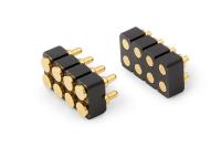 China 6pin Female Pogo Pin Connector And Spring Contact Connector For Smd Pcb Customizable for sale
