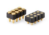 China 6pin Female Pogo Pin Connector And Spring Contact Connector For Smd Pcb Customizable for sale