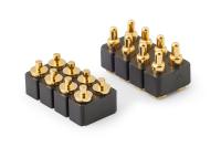 China 6pin Female Pogo Pin Connector And Spring Contact Connector For Smd Pcb Customizable for sale