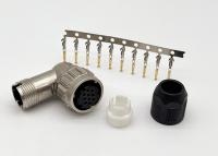 China One Touch Locking CM10 Circular Connector 2 Pin 10 Pin Right Angle Crimp Wire Plug for sale