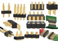China 1x3P DIP Pogo Pin Connector Spring Loaded 2 Pin - 40 Pin 2.54mm Pitch for sale