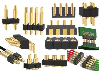 China 1x3P DIP Pogo Pin Connector Spring Loaded 2 Pin - 40 Pin 2.54mm Pitch for sale