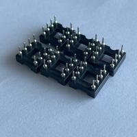 China 2.54mm 8 Pin IC Socket Connector Female Straight Pin Header PBT Insulation Material Black for sale