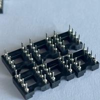 China 2.54mm 8 Pin IC Socket Connector Female Straight Pin Header PBT Insulation Material Black for sale
