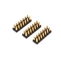 China 2.54mm 16P Pogo Pin Connector SMT Type Gold Plated Brass Spring Loaded Pogo Pins for sale