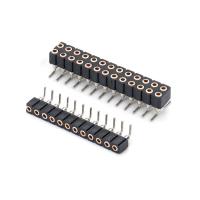 China 2.54mm Dual Row H7.0mm 10.0mm Straight Brass Machined Round Female Header Connector for sale