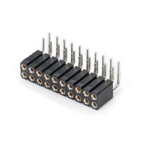 China 2.54mm Dual Row H7.0mm 10.0mm Straight Brass Machined Round Female Header Connector for sale