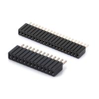 China 1.0 Female Header Dip Double Row Straight PA6T Black 2pin-100pin Board To Board connector for sale