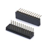 China 1.0 Female Header Dip Double Row Straight PA6T Black 2pin-100pin Board To Board connector for sale