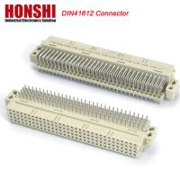 China DIN 41612 Four Row Inline 128 Pin DIN41612 Connector Brass PCB Current Application for sale