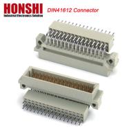 China DIN 41612 Four Row Inline 128 Pin DIN41612 Connector Brass PCB Current Application for sale