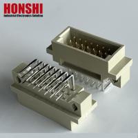 China Right Angle PCB 128 Pin DIN 41612 Euro Female Connector With Board Lock Pbt Grey for sale