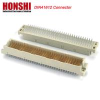 China Right Angle PCB 128 Pin DIN 41612 Euro Female Connector With Board Lock Pbt Grey for sale