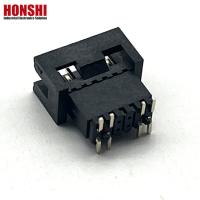 China 1.27mm Pitch H5.7mm SMT Brass Gold Plated Male Box Header PCB Connector for sale
