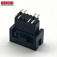 China 1.27mm Pitch H5.7mm SMT Brass Gold Plated Male Box Header PCB Connector for sale