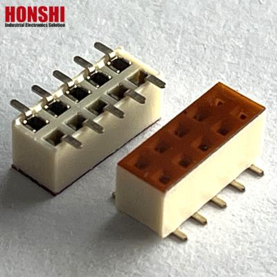 China Female Header Connector Double Row White Pitch 2.54mm H7.1 10p SMT Type PA6T PCB Board for sale