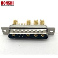 China 9w4 Solder Wire Communication D Sub Connector Gold Plated Male Mixed High Current 5+4 Core for sale