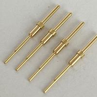 China Custom Brass Terminal Pin For Plug CNC Turning Lathe Pogo Pins Connector for sale