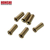China 2.32mm Circular Connector Crimp Contacts Female Brass Pin Gold Plated Connector Pin for sale