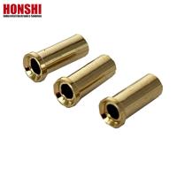 China 2.32mm Circular Connector Crimp Contacts Female Brass Pin Gold Plated Connector Pin for sale