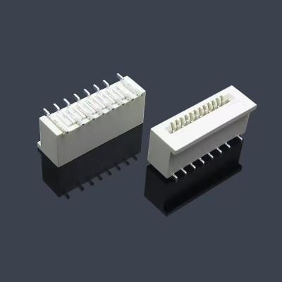 China Plastic LCP/PA9T 1.25mm FFC/FPC Cable Zif Socket Connector Side Contact With Lock 8 10 18 30 Pin Right Angle Type for sale