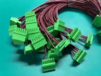China OEM Cable Length Industrial Machine 5.08mm Terminal Block Green Cable And Wire Harness Assembly 0.5M 1M 100% Testing Inspection for sale