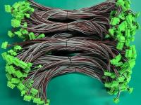 China OEM Cable Length Industrial Machine 5.08mm Terminal Block Green Cable And Wire Harness Assembly 0.5M 1M 100% Testing Inspection for sale