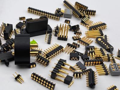 China Customized SMT SMD 2 4 5 6 8 10MM Pins Spring Loaded Magnetic Pogo Connector C6801 With SUS304 Spring for sale