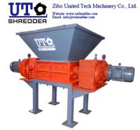 China high efficiency low nosie Shear Double Shaft Shredder with PLC - plastic, trye, wood, metal, e-waste, bottle, shredding for sale