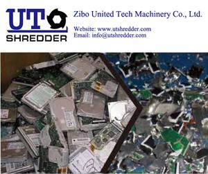 China 1 shaft 15 kw - 160 kw Electric plastic pipe, plastic film waste recycle Single shaft shredder/ E-waste shredder/crusher for sale