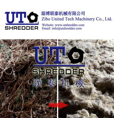 China high quality double shaft  shredder - fishing net shredder, plastic fishing net crusher, plastic recycling machine - for sale