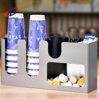 China Paper Cup Organizer Custom Metal Fabrication for Beverage Stations for sale