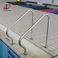 China Overflow Pools Custom Metal Tube Bending Handrails with Cross Grating for sale