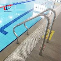 China Overflow Pools Custom Metal Tube Bending Handrails with Cross Grating for sale