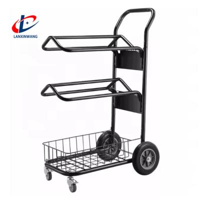 China Two Tier Rolling Saddle Rack Custom Metal Tube Bending for Storing Horse Tack for sale