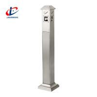 China Custom Metal Freestanding Ashtray Column Fabrication for Waste Collection for sale