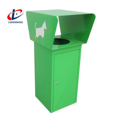 China Freestanding Pet Waste Bins Custom Metal Fabrication for Outdoor Waste Collection for sale