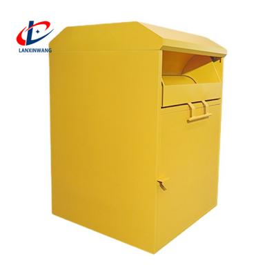 China Clothing Recycling Bins Custom Metal Fabrication for Community Recycling for sale