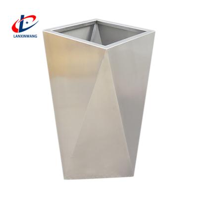 China Custom Metal Geometric Planters Fabrication for Commercial Landscape Displays for sale