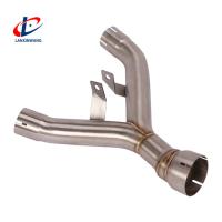 China Y Shaped Motorcycle Mid Pipe Link Downpipe For Dual Exhaust Systems for sale