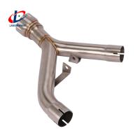 China Y Shaped Motorcycle Mid Pipe Link Downpipe For Dual Exhaust Systems for sale