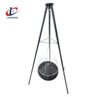 China Tripod Mounted Hanging Barbecue Grill Custom Removable for Outdoor Cooking for sale